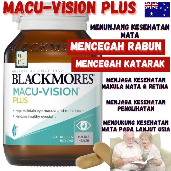 Jual blackmores macu vision plus eye care vitamin 120 tablets australia ...