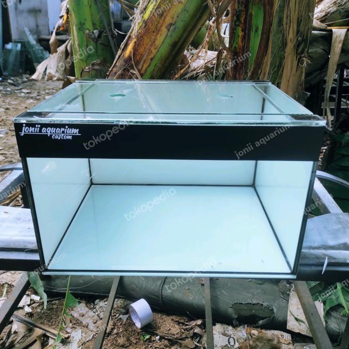 Jual aquarium 70x40x40 full stiker putih dan cover aquarium kaca - Kab ...