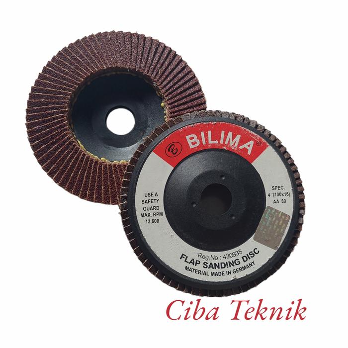 Jual AMPLAS SUSUN /FLAP DISC BILIMA 4" 100×16 AA 80 MADE IN GERMANY ...