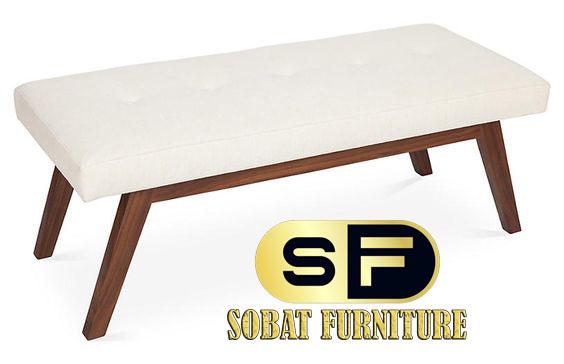 Jual Bench Ukuran Standar Minimalis dengan Jok Busa Desain Simpel Kayu ...