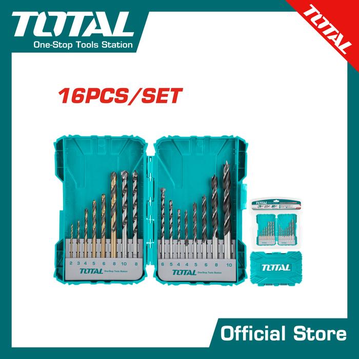 Promo 16pcs MATA BOR BESI BETON DAN KAYU TOTAL TACSDL11601 drill bits set - Kota Makassar ...