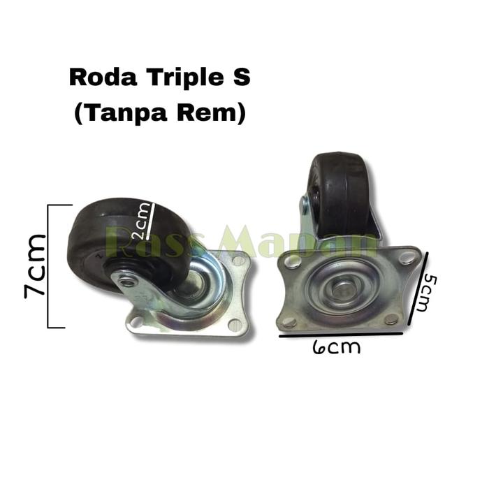 Jual Roda Dipan Kursi meja Etalase Casters Triple-S SSS - Tanpa Rem ...
