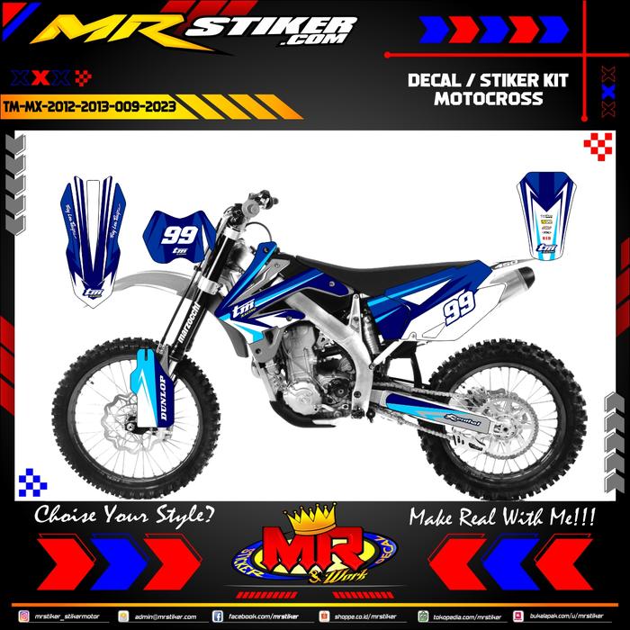 Jual Wrapping Decal Kit Stiker Motocross TM MX 2012-2013 Desain Suka ...