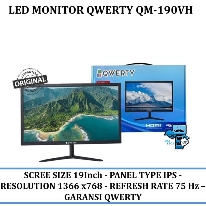 Jual Monitor LED QWERTY QM-190VH | 19 Inch HDMI VGA HD - GARANSI RESMI ...