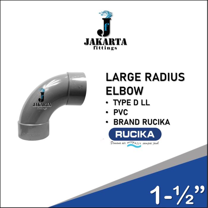 Jual LARGE RADIUS ELBOW PVC TYPE D LL BRAND RUCIKA 1-1/4" SAMPAI 6 ...