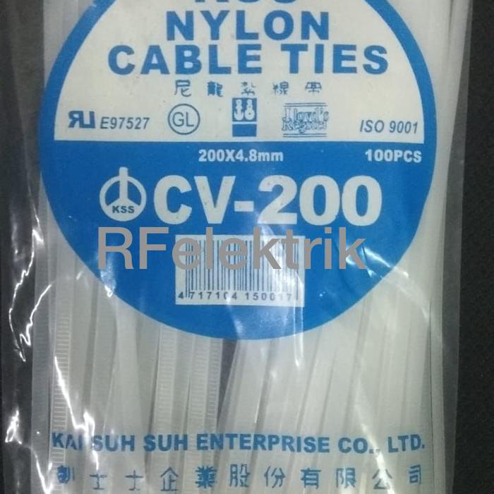 Jual KABEL TIES / KABEL TIS / CABLE TIE CV 200 KSS 200x4.8 PUTIH - Jakarta Pusat - RFelektrik ...