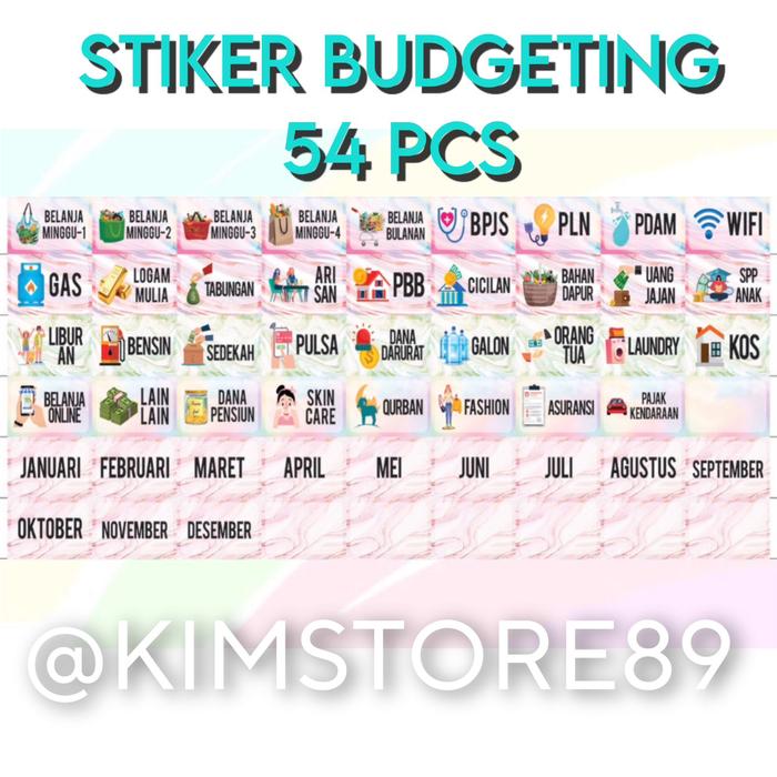 Jual STIKER DOMPET KEUANGAN BULANAN/STIKER LABEL BUDGETING ISI 40 PCS ...