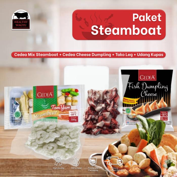 Promo Paket Steamboat Kuah Tom Yum / Dashi Seafood Komplit untuk 3-4 ...