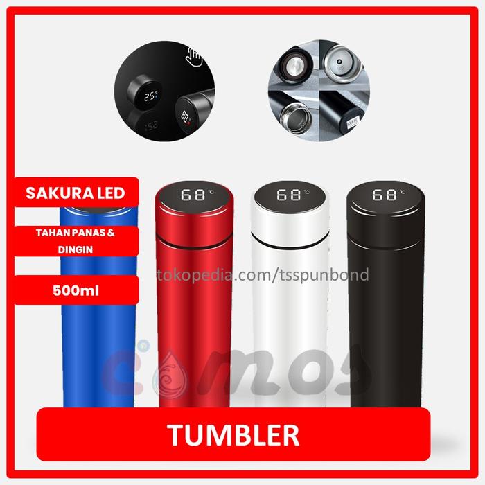 Jual Tumbler Stainless SAKURA LED / Botol Minum 500ml / Tumbler Custom ...
