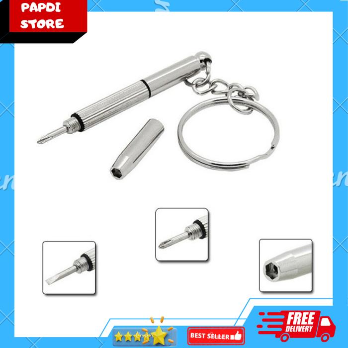 Promo Gantungan Kunci Obeng Mini Plus Minus Membuka Baut Kecil - Kota ...