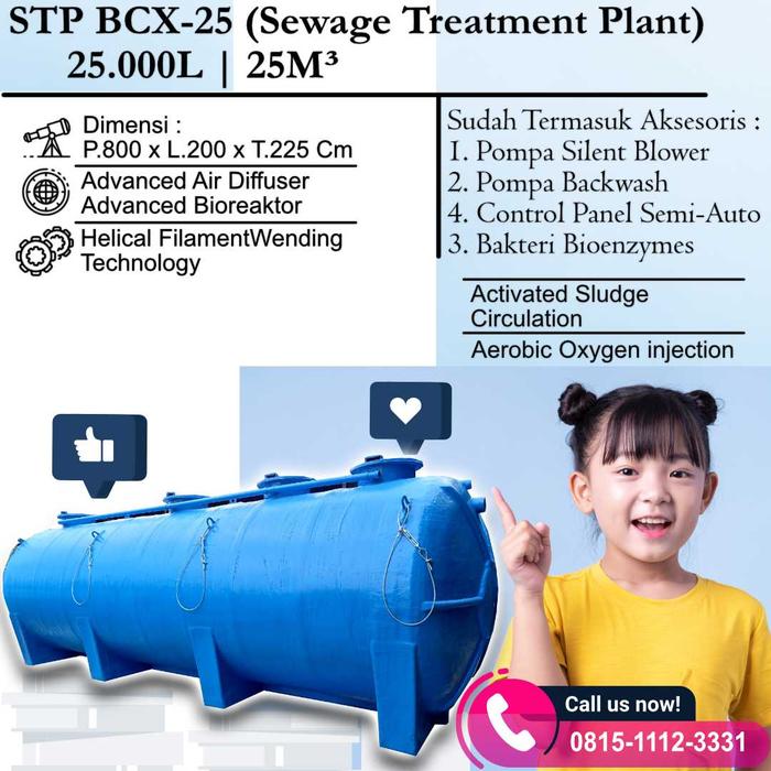 Jual TANGKI IPAL STP HORIZONTAL SILINDER 25000 LITER 25M3 / BIOTANK ...