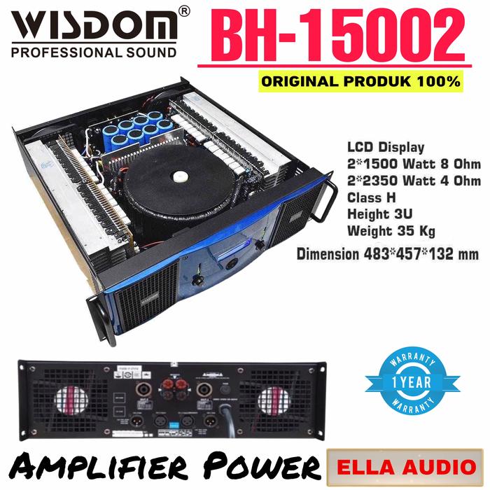 Jual Power Amplifier Wisdom BH15002 power wisdom bh15002 Original ...