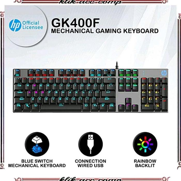 Jual Keyboard Gaming HP GK400F - RGB Blue Switch Mechanical Keyboard ...