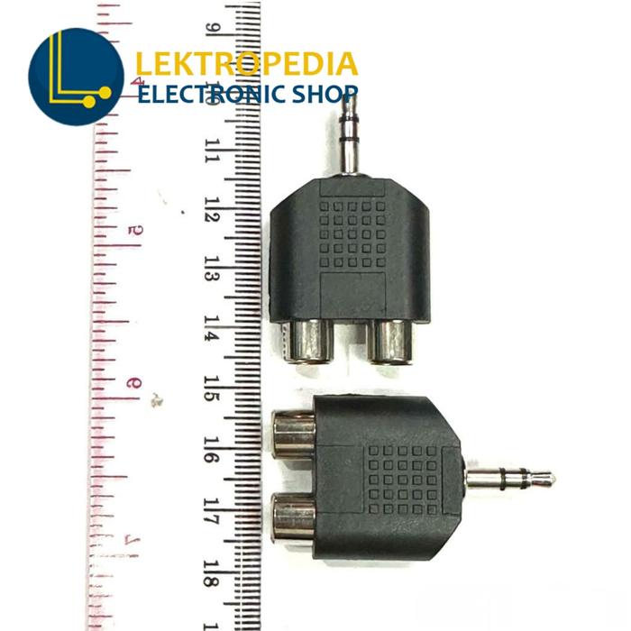 Jual T RCA to Mini Stereo 3.5 Plastik Cabang Konektor Jack Plug Audio Sound - Kota Semarang ...