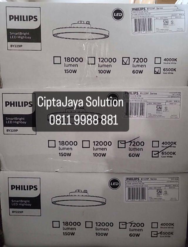 Jual PHILIPS BY229P 60W LED70 220V SmartBright LED Highbay IP65 Lampu ...