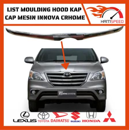Jual Lis Kap Mesin Grand Innova 2012 - 2015 Original/ Hood Moulding ...