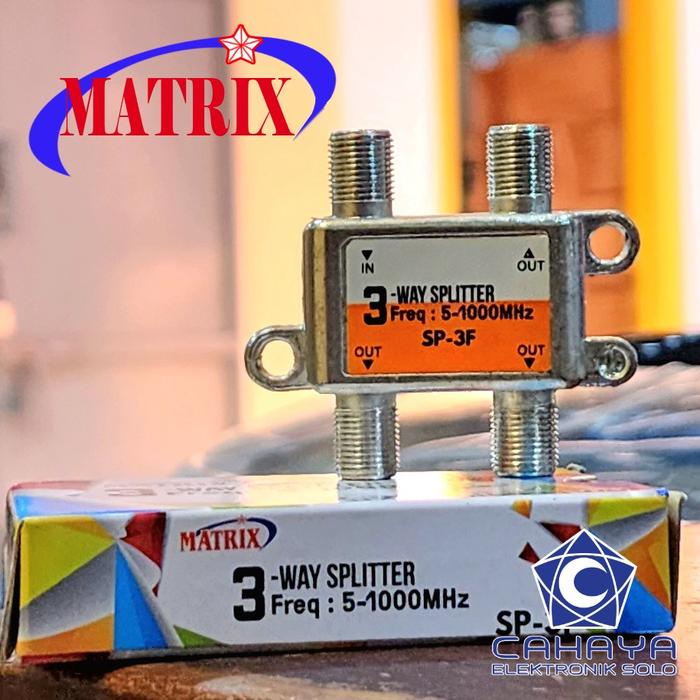 Jual Splitter 3 Way Matrix Cabang Antena Kabel TV MATV CATV UHF Spliter - Kota Surakarta ...