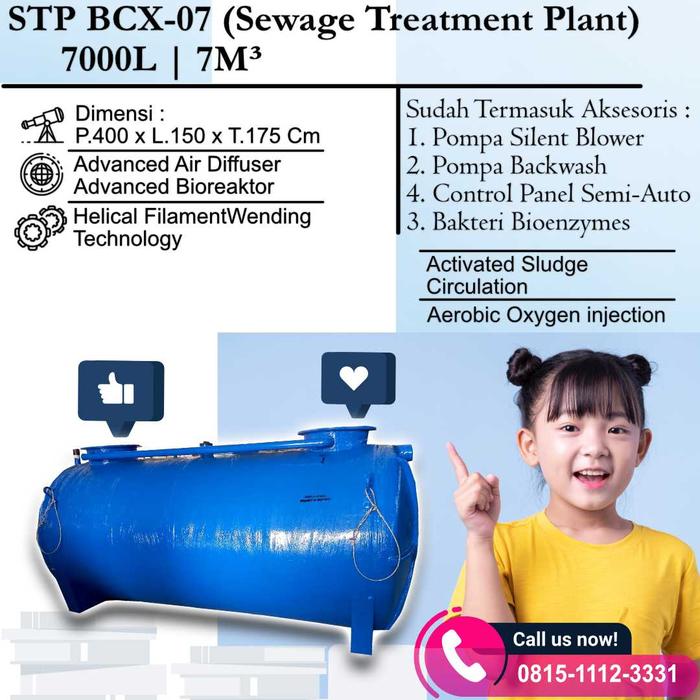 Jual TANGKI IPAL STP HORIZONTAL SILINDER 7000 LITER 7M3 / BIOTANK - Kab ...