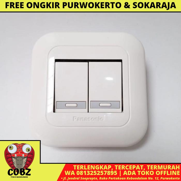 Jual PANASONIC Saklar Ganda Double Seri 2 Gang Tanam IB Inbow Putih ...