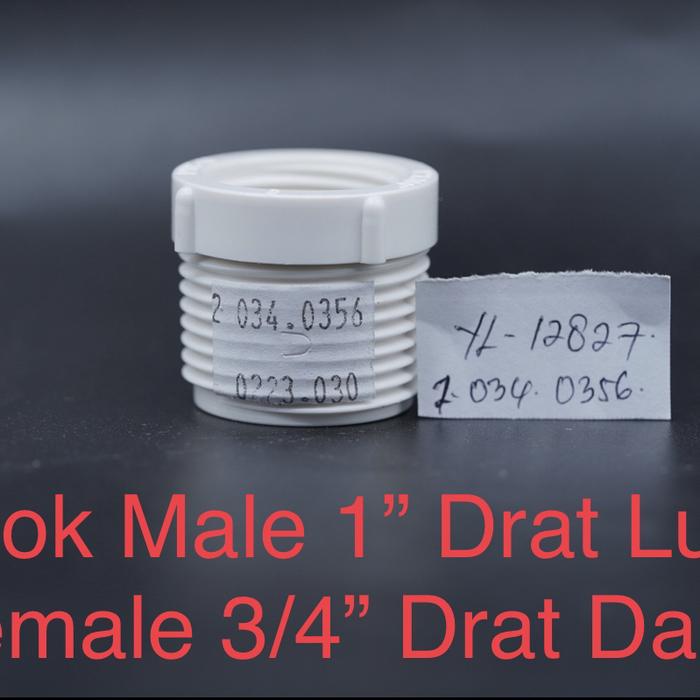 Jual PVC Reducer Sok 1 inch Drat Luar X 3/4 inch Drat Dalam 32mm Male ...