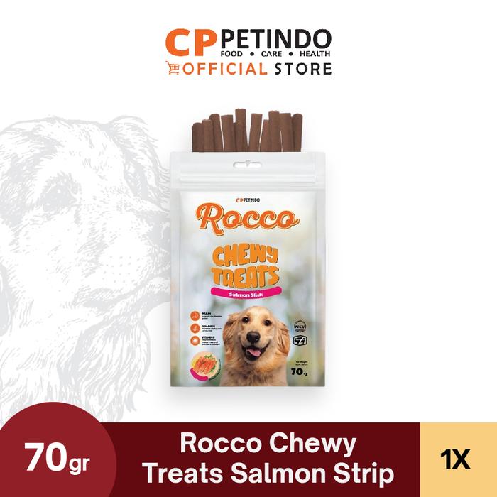 Jual Rocco Chewy Treats Salmon Stick Snack Makanan Anjing - 70gr - Kota ...