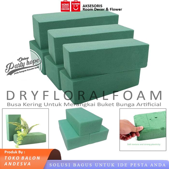 Jual Flower Foam Buket Bunga / Busa Bunga Hijau Kering Busa Merangkai ...