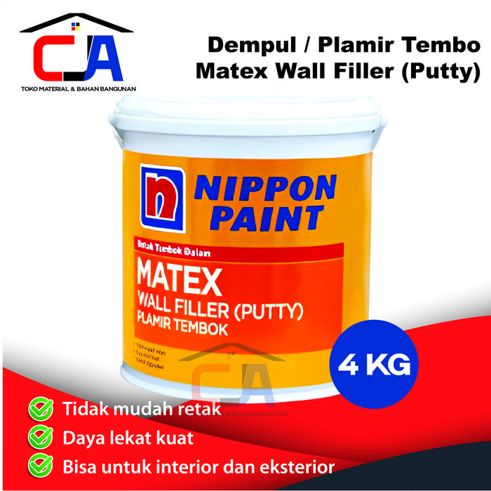 Jual Nippon Paint Matex Wall Filler Putty 4KG / Cat Dempul Plamir Tembok - Jakarta Utara - Toko ...