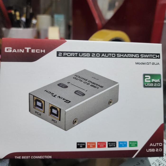 Jual Auto Switch USB Printer Auto Automatis 1 - 2 Port 2 CPU 1 Printer ...