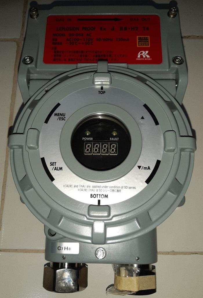 Jual Riken Keiki GD-D58-AC Gas Detector Head Gas Alarm/Fault Alarm 100 ...