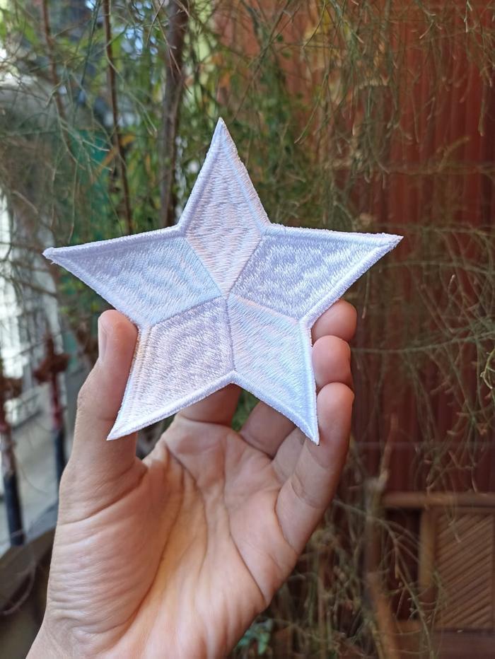 Jual emblem patch bordir bintang putih 10 cm - Kota Bandung - kiyundra ...