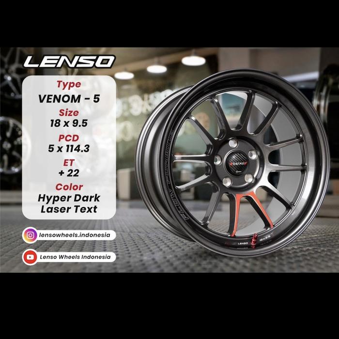 Jual VELG LENSO VENOM 5 PCD 5 HYPERDARK RING 18 LIMITED EDITION - Kota ...
