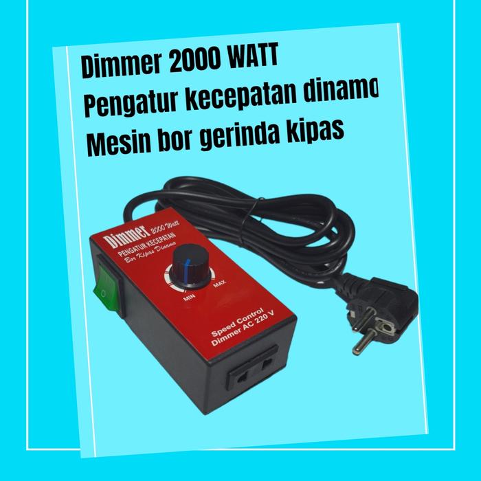 Promo Pengatur Kecepatan Bor Gerinda Dinamo Dimmer AC 220 Volt 2000 ...