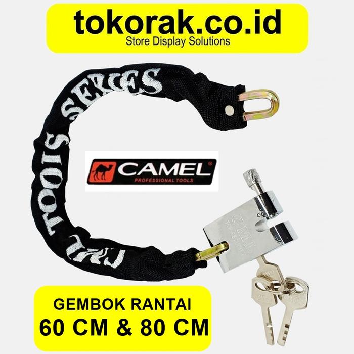 Jual GEMBOK RANTAI MOTOR 60 80 CM CAMEL LAPIS KAIN KUNCI SEPEDA 60CM ...