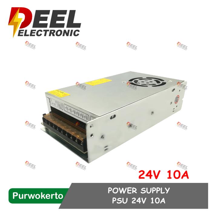 Jual POWER SUPPLY 24V 10A ADAPTOR JARING 24V/10A TRAFO DC 24V 10A PSU 220V - Kab. Banyumas ...