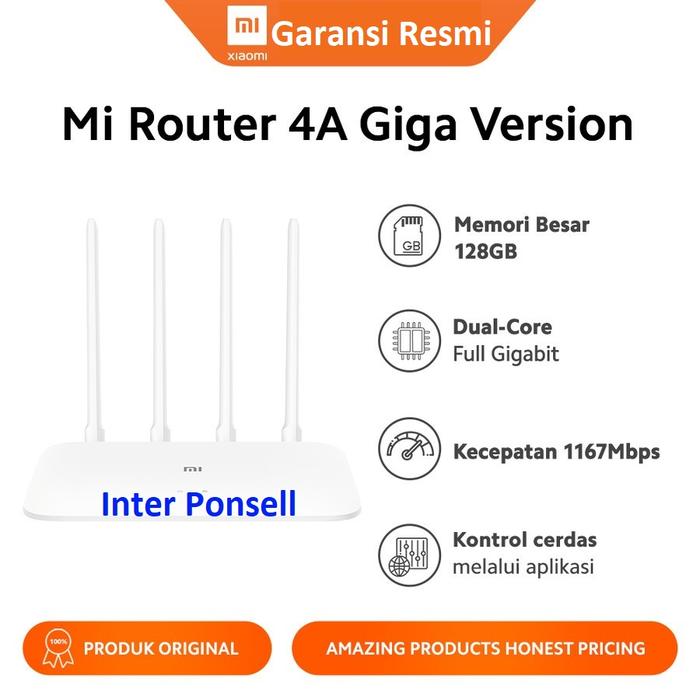 Jual Xiaomi Router Xiaomi Mi 4A Dual-Core Full Gigabit AC1200 Dual Band - Kota Bogor - Inter ...
