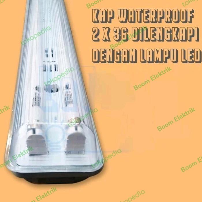 Jual Kap Lampu TL Led Paket 2x18w(120cm) Waterproof IP65 - Kota ...
