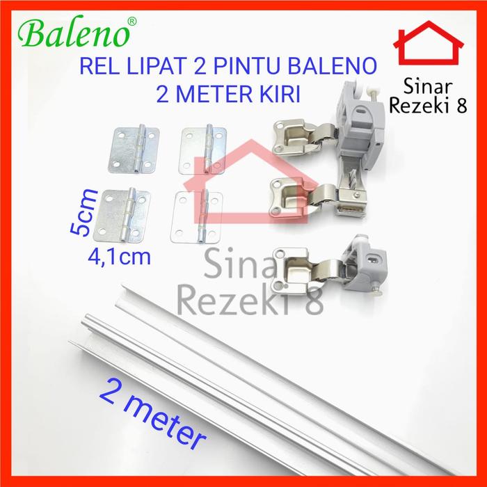 Jual Engsel Rel Lemari Lipat Tarik Dorong + Roda 2 M Fold Foldable ...