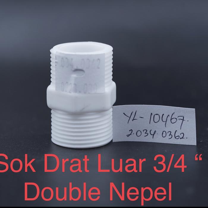 Jual PVC SDL Sok Drat Luar Double Nepel Ulir 3/4 inch 3/4” Male ...
