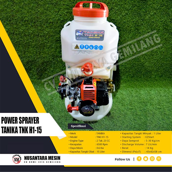 Jual MESIN SEMPROT HAMA / KNAPSACK POWER SPRAYER TANIKA HI-15 - Kota Surabaya - Nusantara_mesin ...