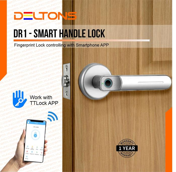 Jual Fingerprint Smart Lock Deltons DR1 Simple Handy Lock TTlock App ...
