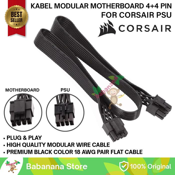 Jual kabel modular corsair 8 pin atx cpu 8pin power psu mobo ...