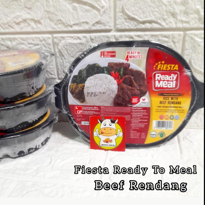 Jual FIESTA Ready Meal Beef Rendang Nasi Daging Rendang Siap Makan ...