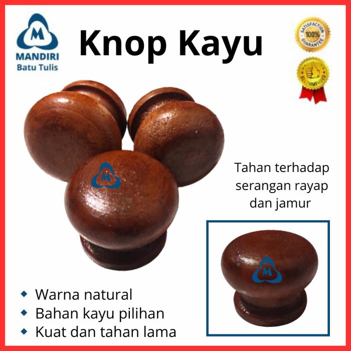 Jual Knop Knob Kayu Bulat - Tarikan Laci - Handle Pintu Laci - Gagang ...