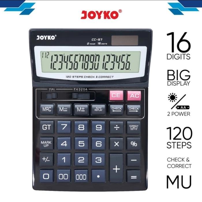 Jual JOYKO CC-57 Check & Correct Calculator - Kalkulator 16 Digit Cek ...