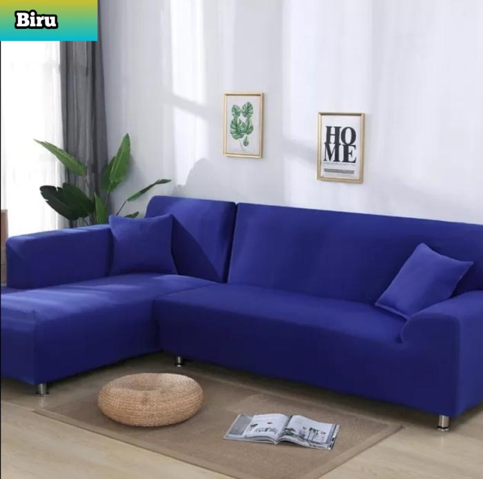 Jual COVER SOFA L SHAPED SIKU SUDUT SARUNG SOFA STRETCH ELASTIS POLOS ...