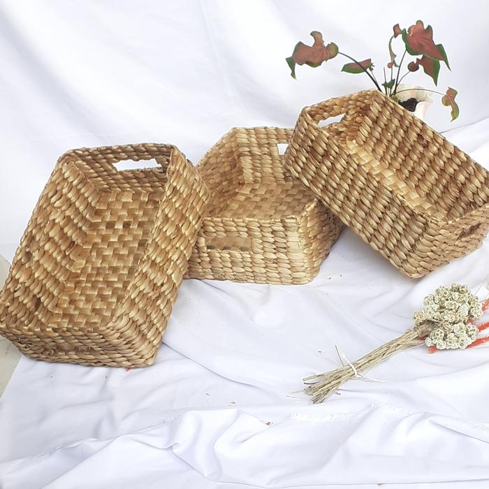 Jual Tray Persegi Panjang Lubang enceng gondok,keranjang hampers ...