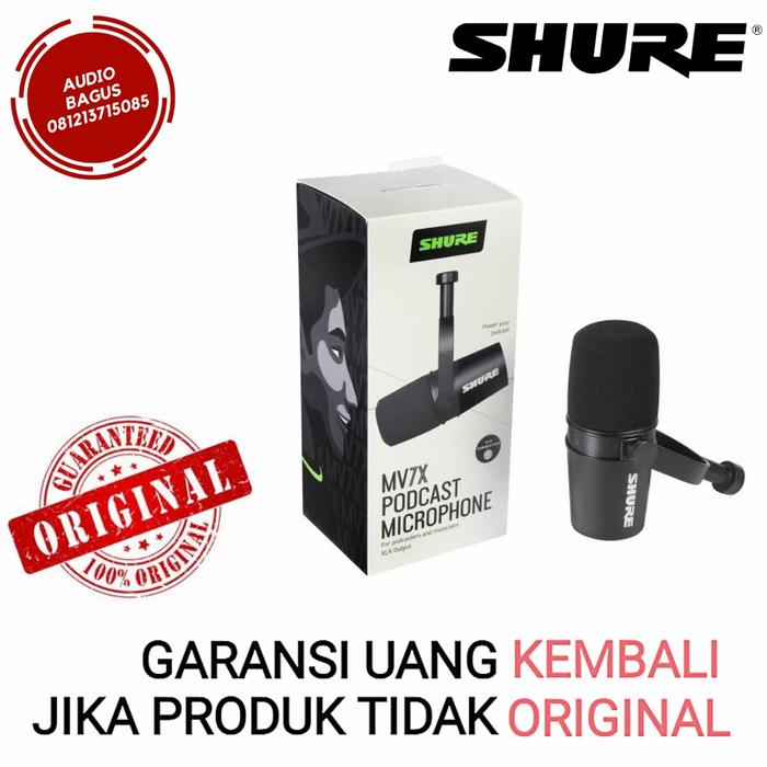 Jual SHURE MV7X / Mic MV 7 / MV7 X Microphone Condenser Studio XLR ...