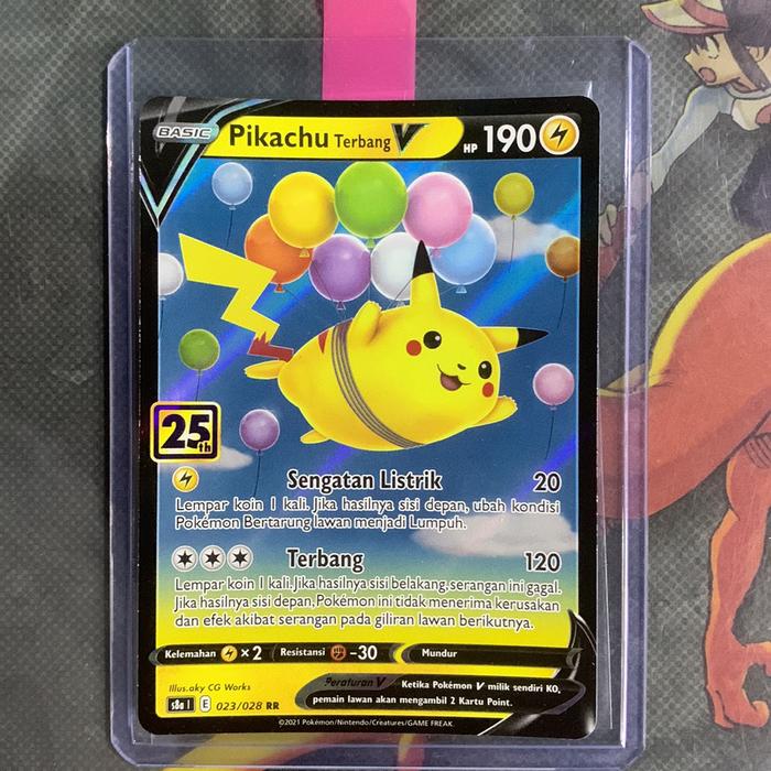 Jual Pikachu terbang V Kartu pokemon permainan indonesia tcg card set ...