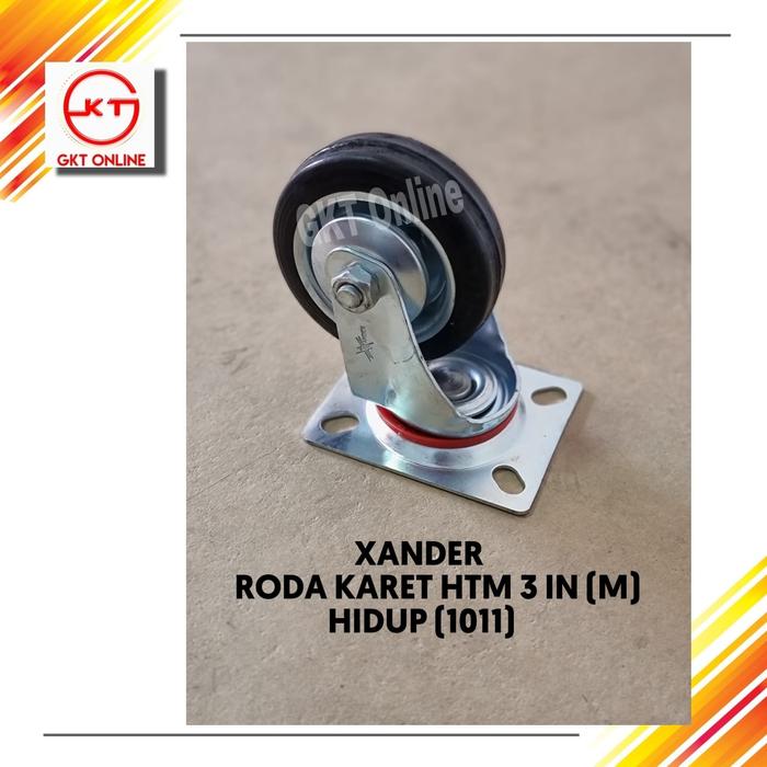 Jual Xander Roda Hitam Karet Hidup 3 Inch/Roda Trolly 3 Inch - Jakarta ...