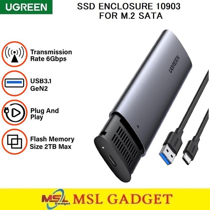 Jual Ugreen Casing Ssd Enclosure M2 M2 Sata Nvme 10gbps Usb Type C 31 1418